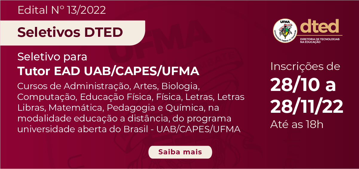 DTED abre Processo Seletivo para cargo de Tutor nos cursos na ...